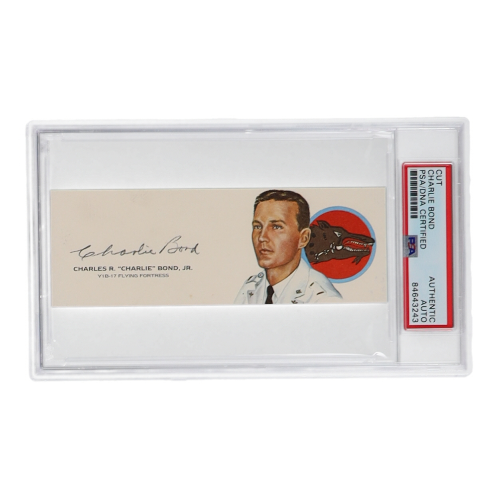 Charles R. "Charlie" Bond Jr. Signed Cut With Portrait (PSA) | Pristine ...