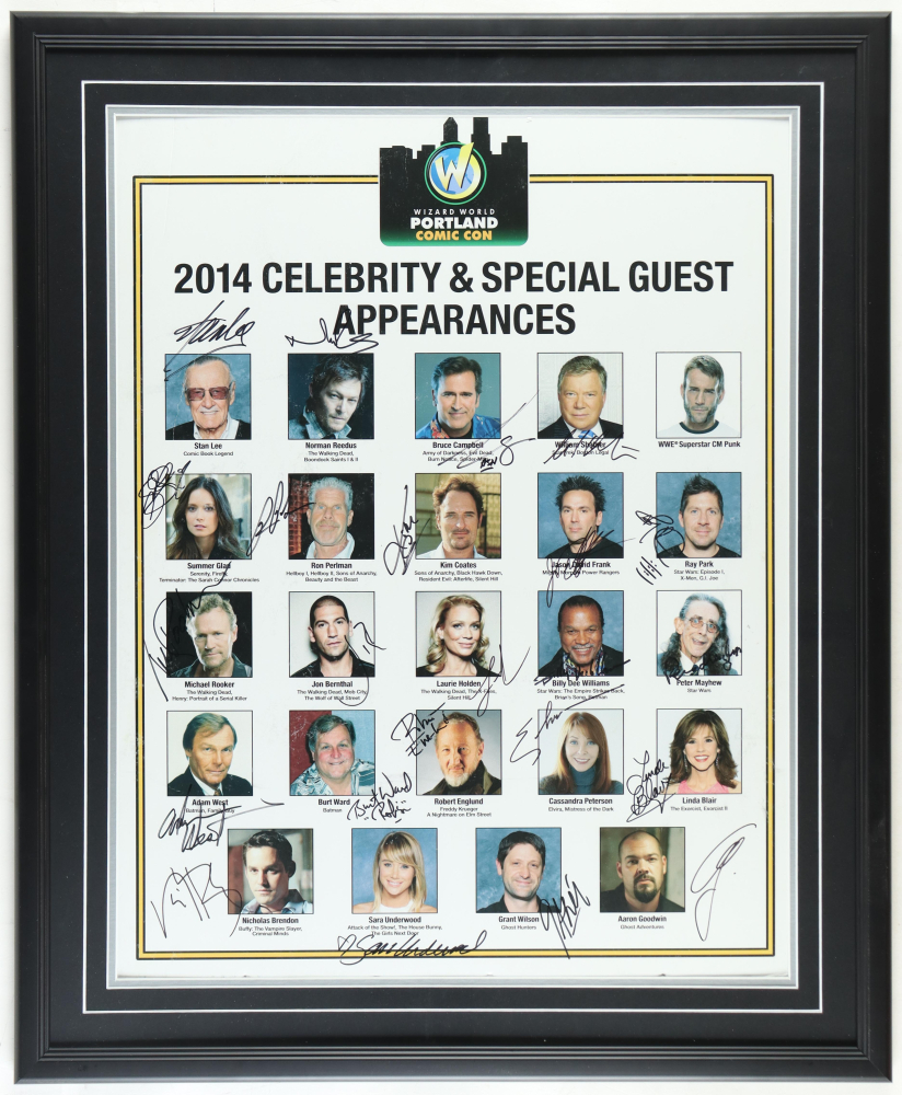 2014 Portland Comic-Con Custom Framed Poster Display Signed By (23 ...