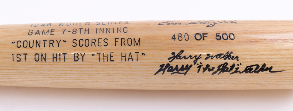 Enos "Country" Slaughter & Harry "The Hat" Walker Signed LE Louisville ...