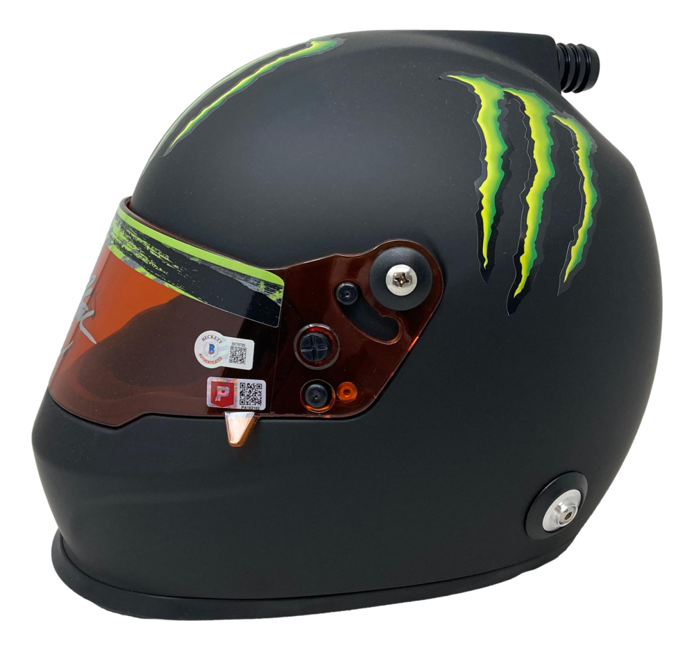 Kurt Busch Signed NASCAR Monster Full-Size Helmet (Beckett & PA ...