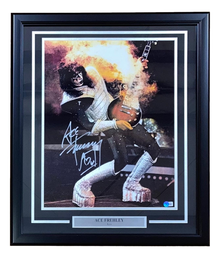 Ace Frehley Signed "KISS" Custom Framed Photo (Beckett) | Pristine Auction