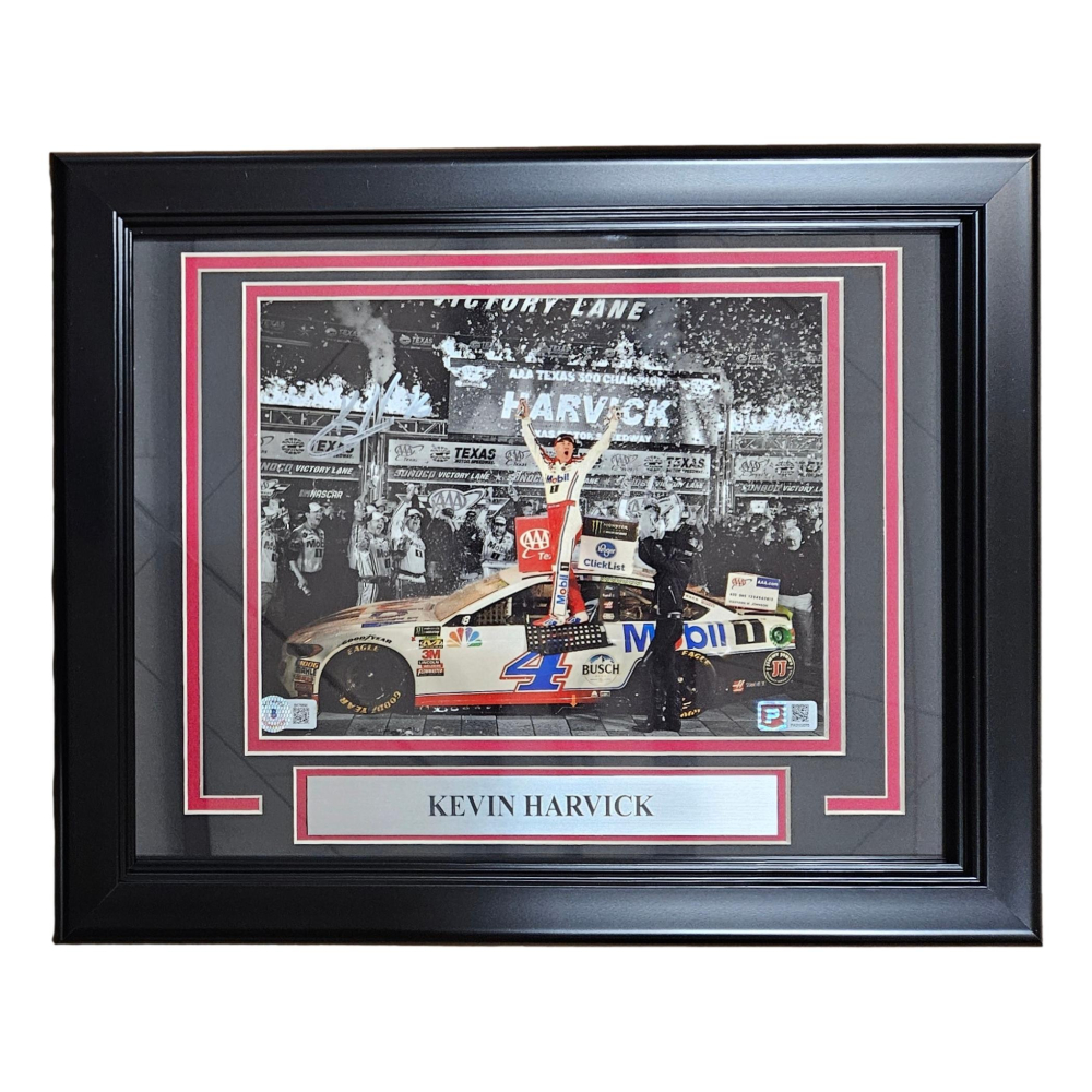 Kevin Harvick Signed NASCAR Custom Framed Photo (Beckett) | Pristine ...