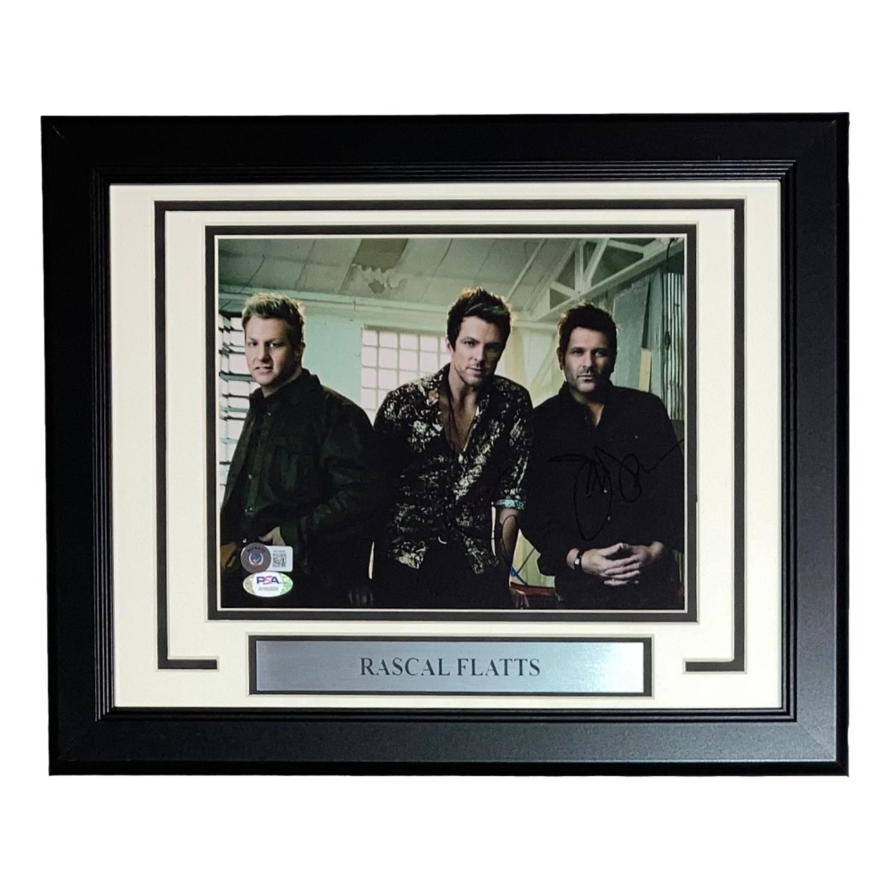 Joe Don Rooney & Jay Demarcus Signed "Rascal Flatts" Custom Framed ...
