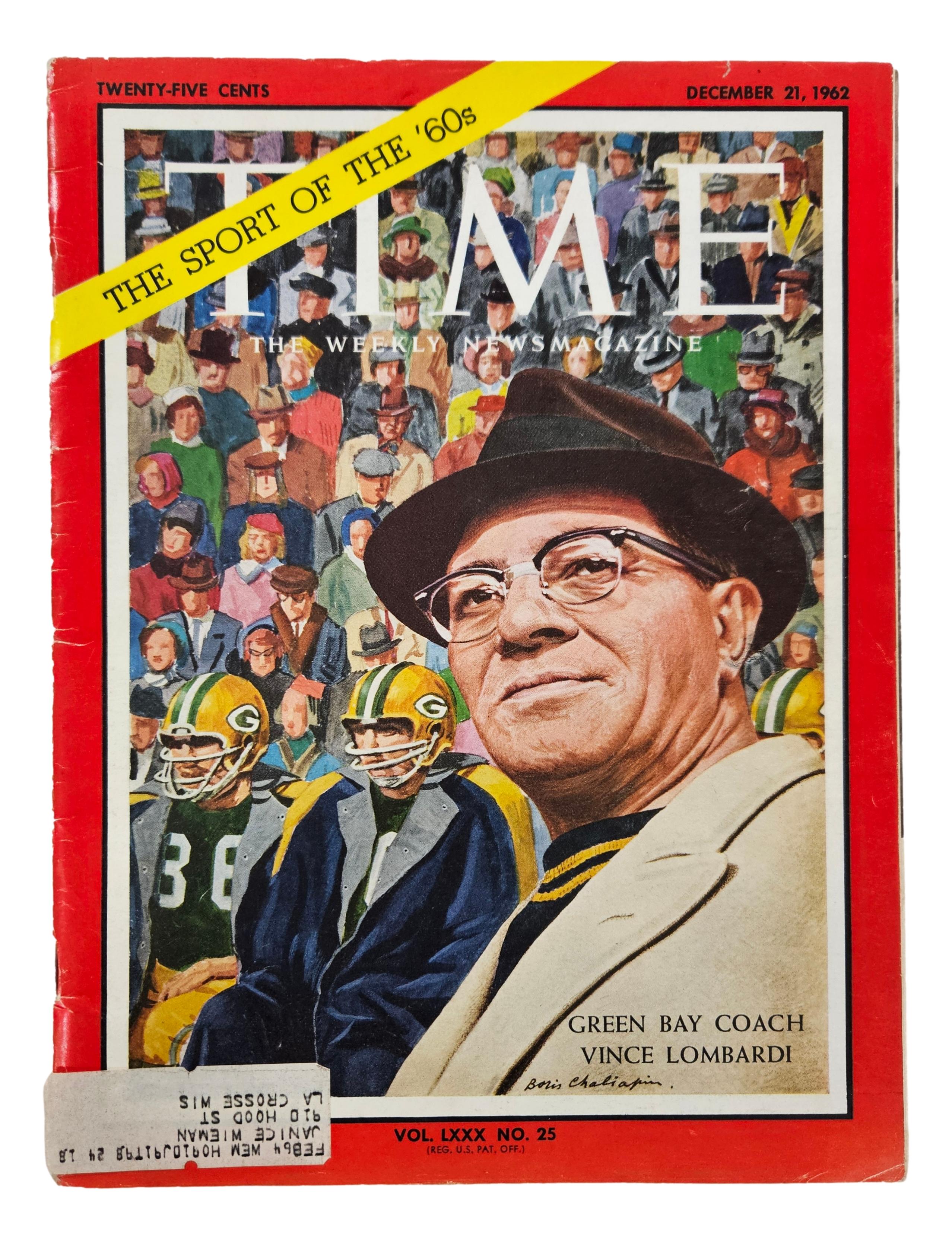 1962 "Time" Magazine with Vince Lombardi Cover | Pristine Auction