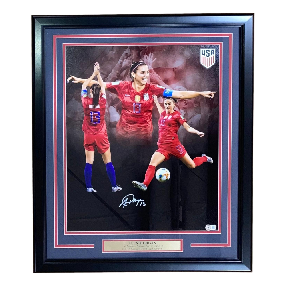 Alex Morgan Signed Team USA Custom Framed Photo (Beckett) | Pristine ...