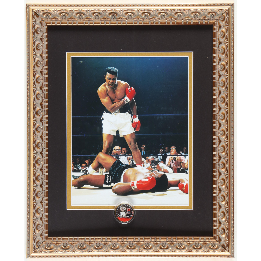 "Muhammad Ali Over Sonny Liston" Custom Framed Photo Display With ...