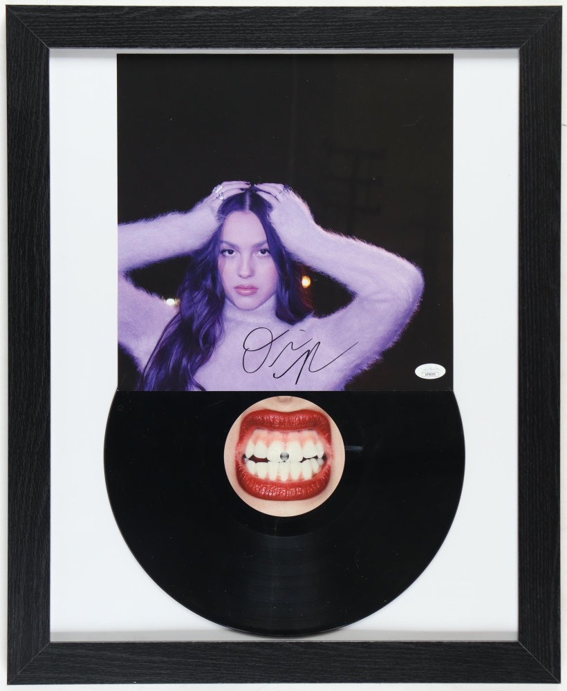 Olivia Rodrigo Signed "GUTS" Custom Framed Record Album Sleeve Display ...