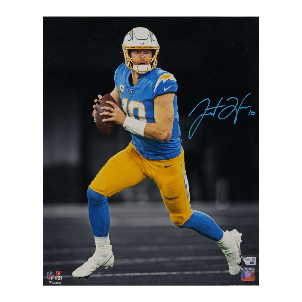 Justin Herbert Signed Chargers 16x20 Photo (Fanatics) | Pristine Auction