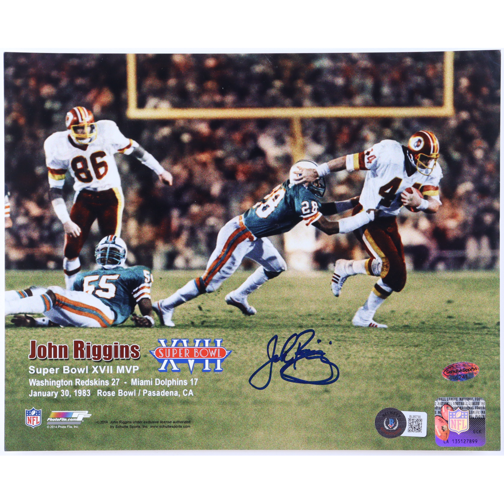John Riggins Signed Redskins 8x10 Photo (Beckett) | Pristine Auction