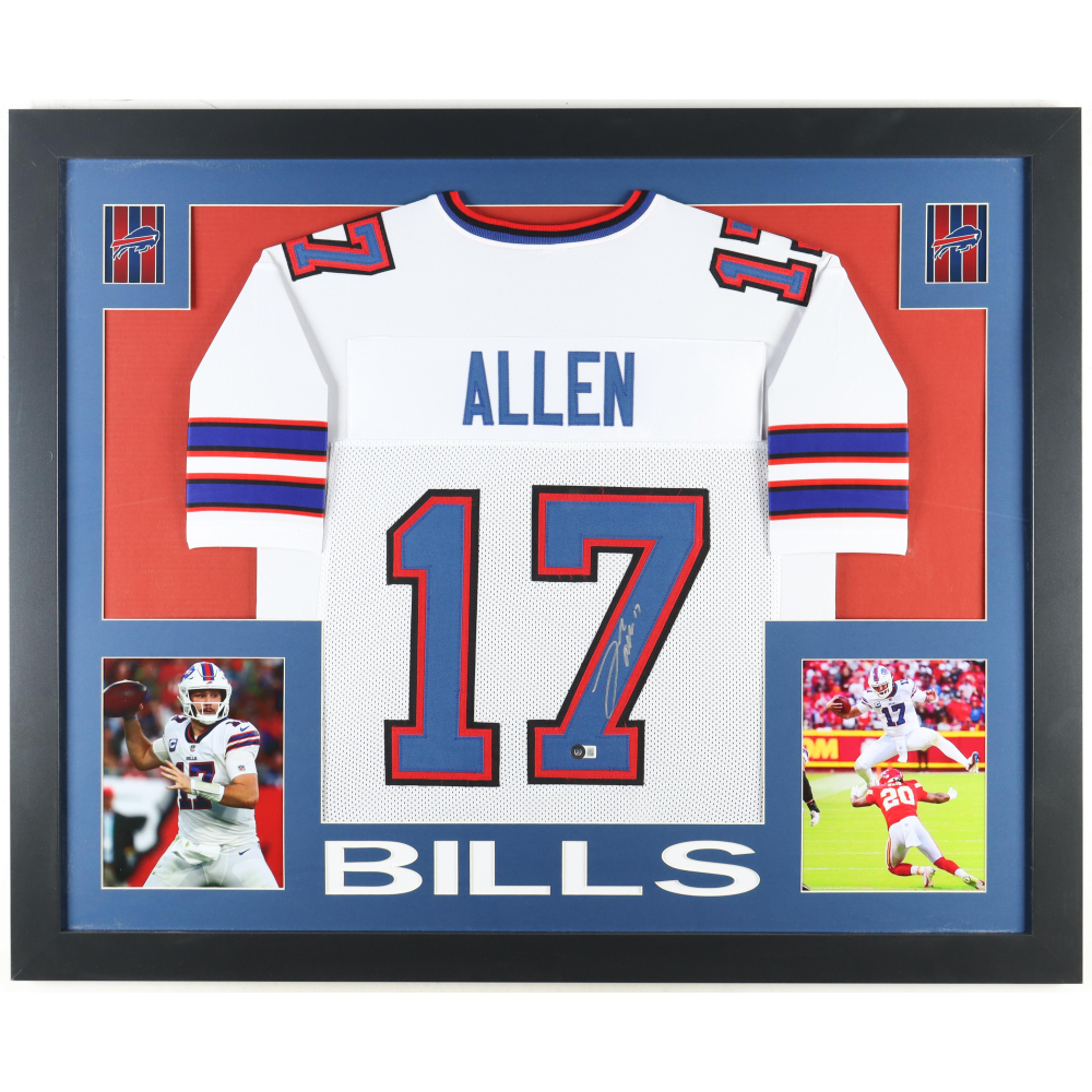 Josh Allen Signed Custom Framed Jersey Display (Beckett) | Pristine Auction