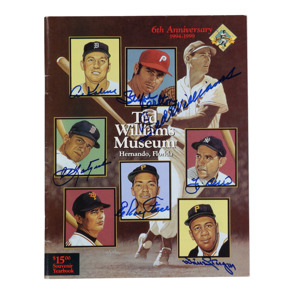 Ted Williams Museum Souvenir Yearbook Signed by (7) with Ted Williams ...