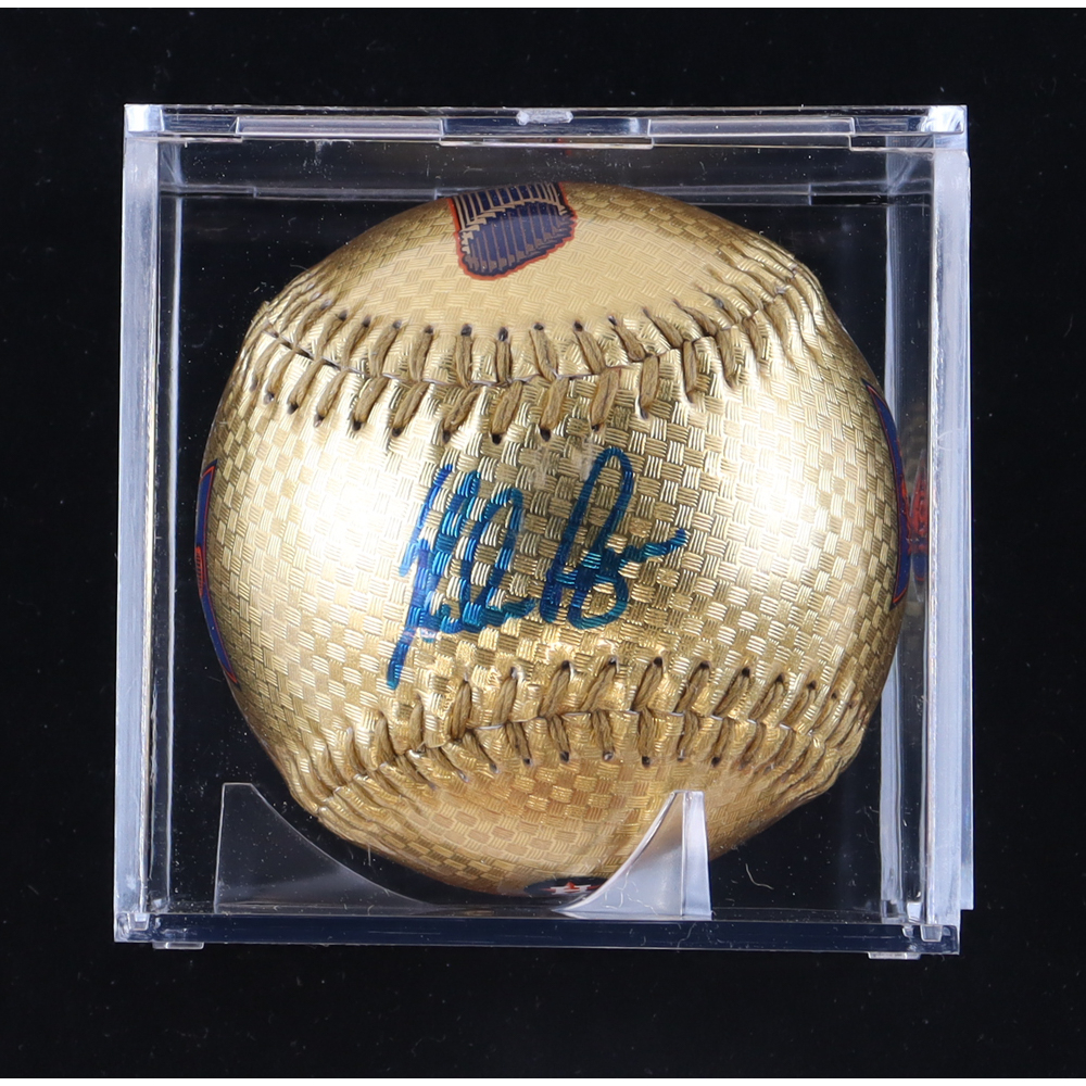 Nolan Ryan Signed 2017 & 2022 Astros World Series Champions Logo Gold ...