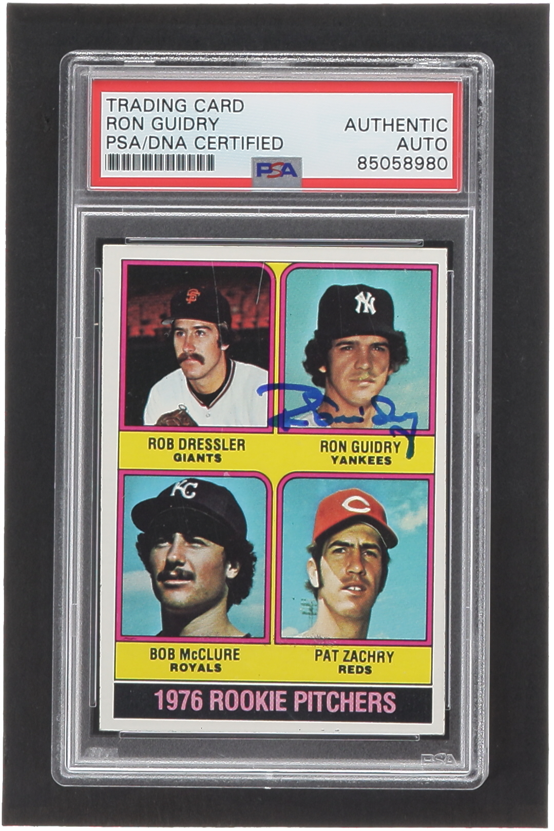 Ron Guidry Signed 1976 Topps #599 Rookie Pitchers / Rob Dressler RC ...