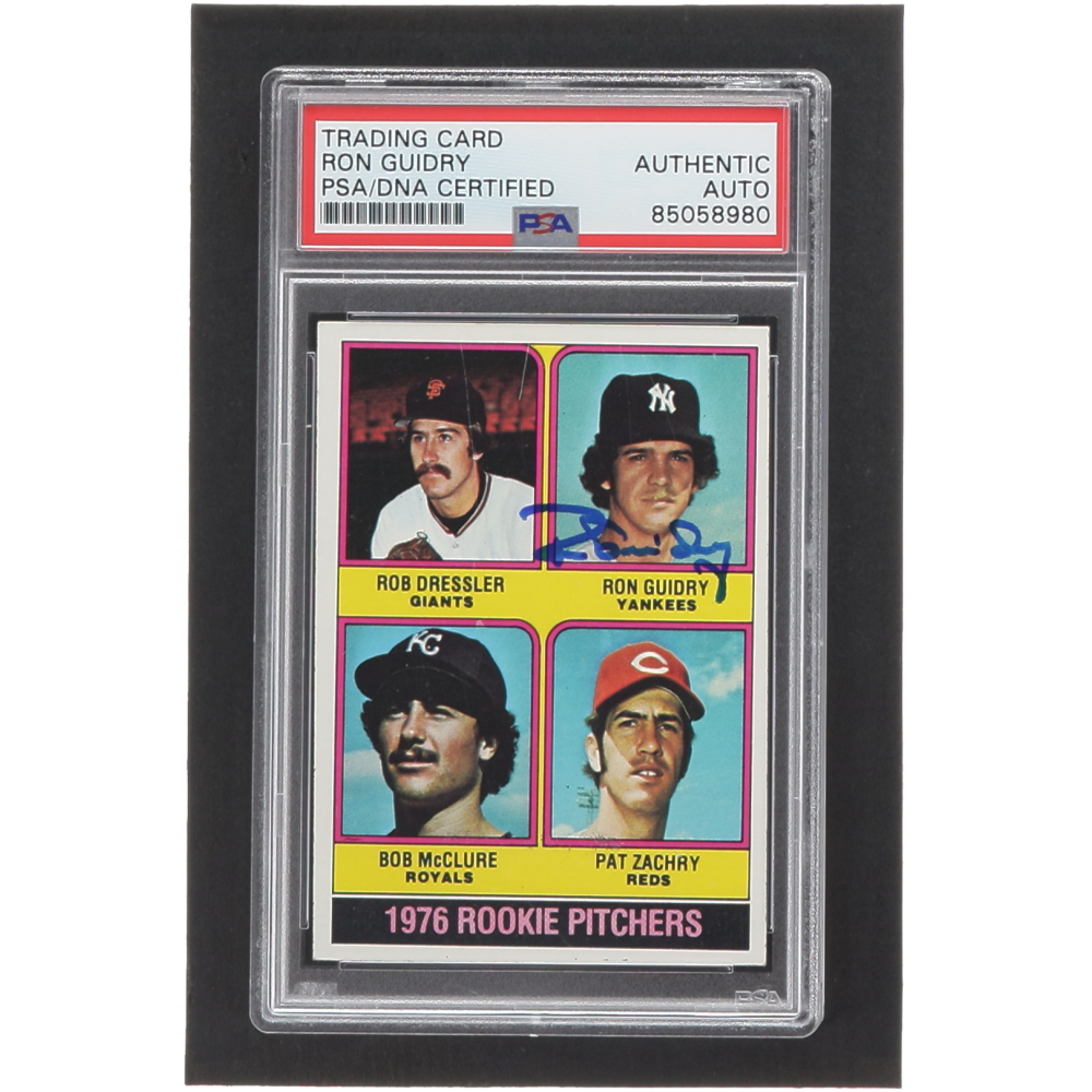 Ron Guidry Signed 1976 Topps #599 Rookie Pitchers / Rob Dressler RC ...