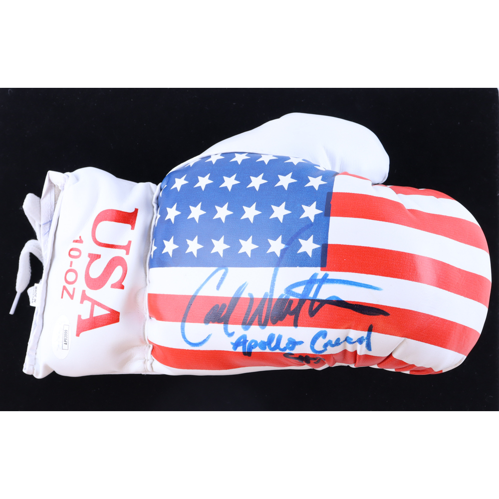 Carl Weathers Signed Last Punch Boxing Glove Inscribed "Apollo Creed ...