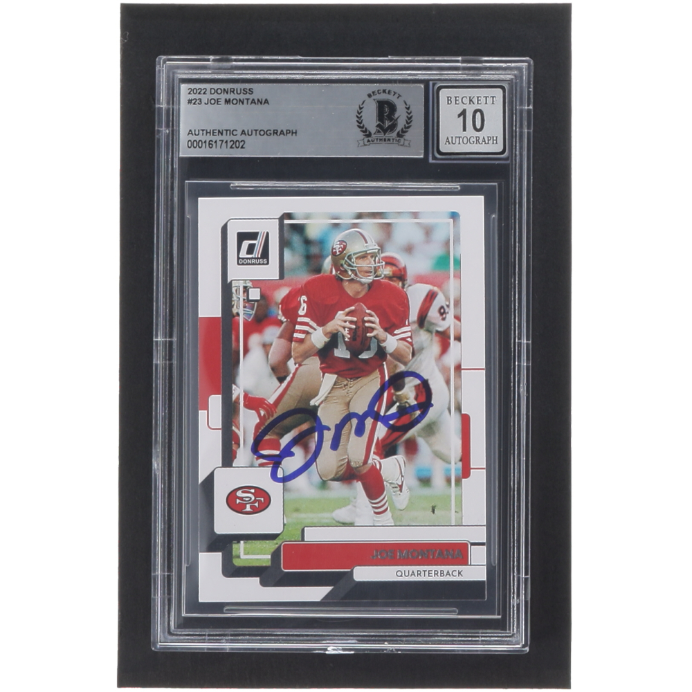 Joe Montana Signed 2022 Donruss #23 (BGS | Auto 10) | Pristine Auction