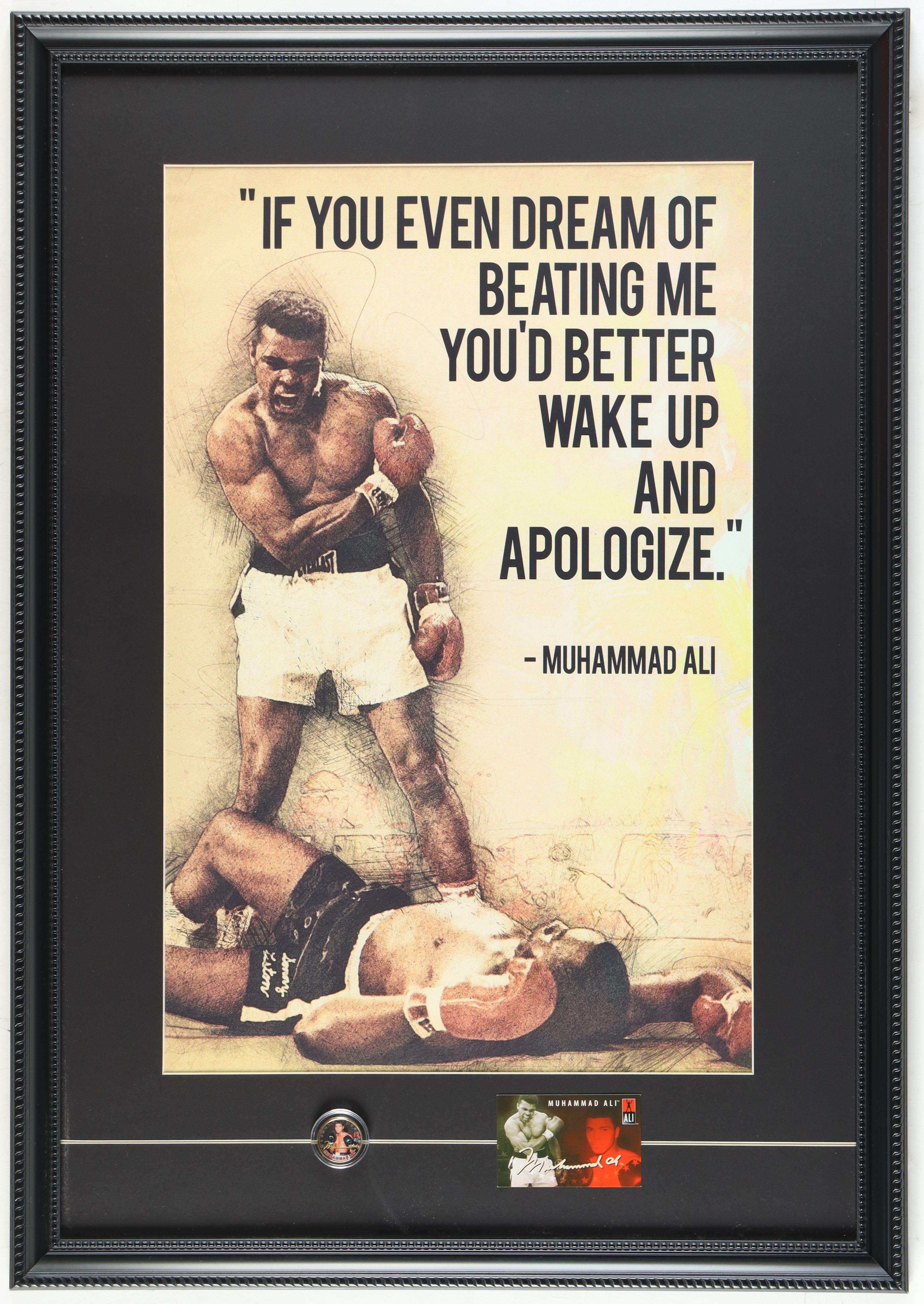 Muhammad Ali Custom Framed Photo Display with Half Dollar Commemorative ...