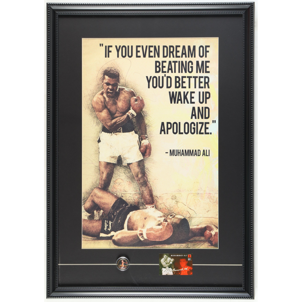 Muhammad Ali Custom Framed Photo Display with Half Dollar Commemorative ...