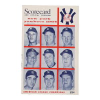 1964 Yankees vs. Red Sox Original Scorecard | Pristine Auction