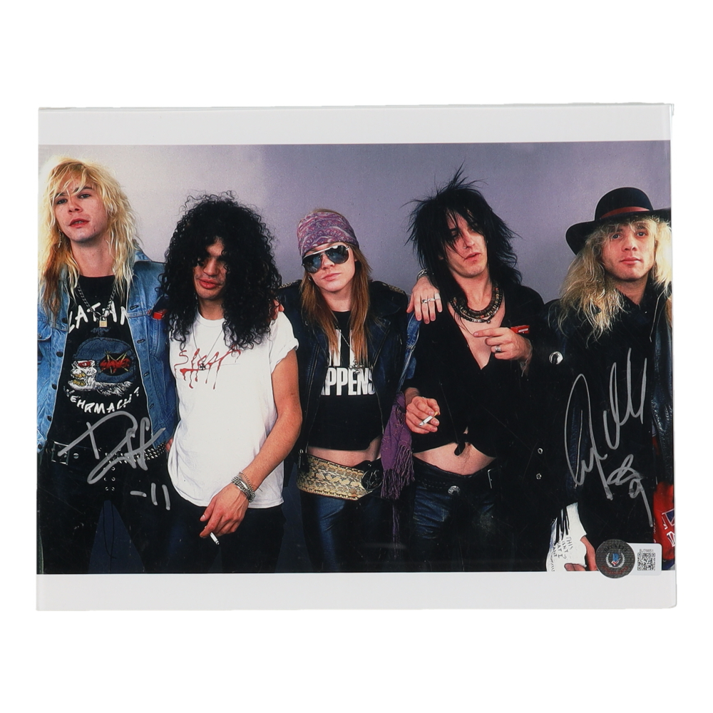 Steven Adler & Duff McKagan Signed 8x10 Photo (Beckett) | Pristine Auction
