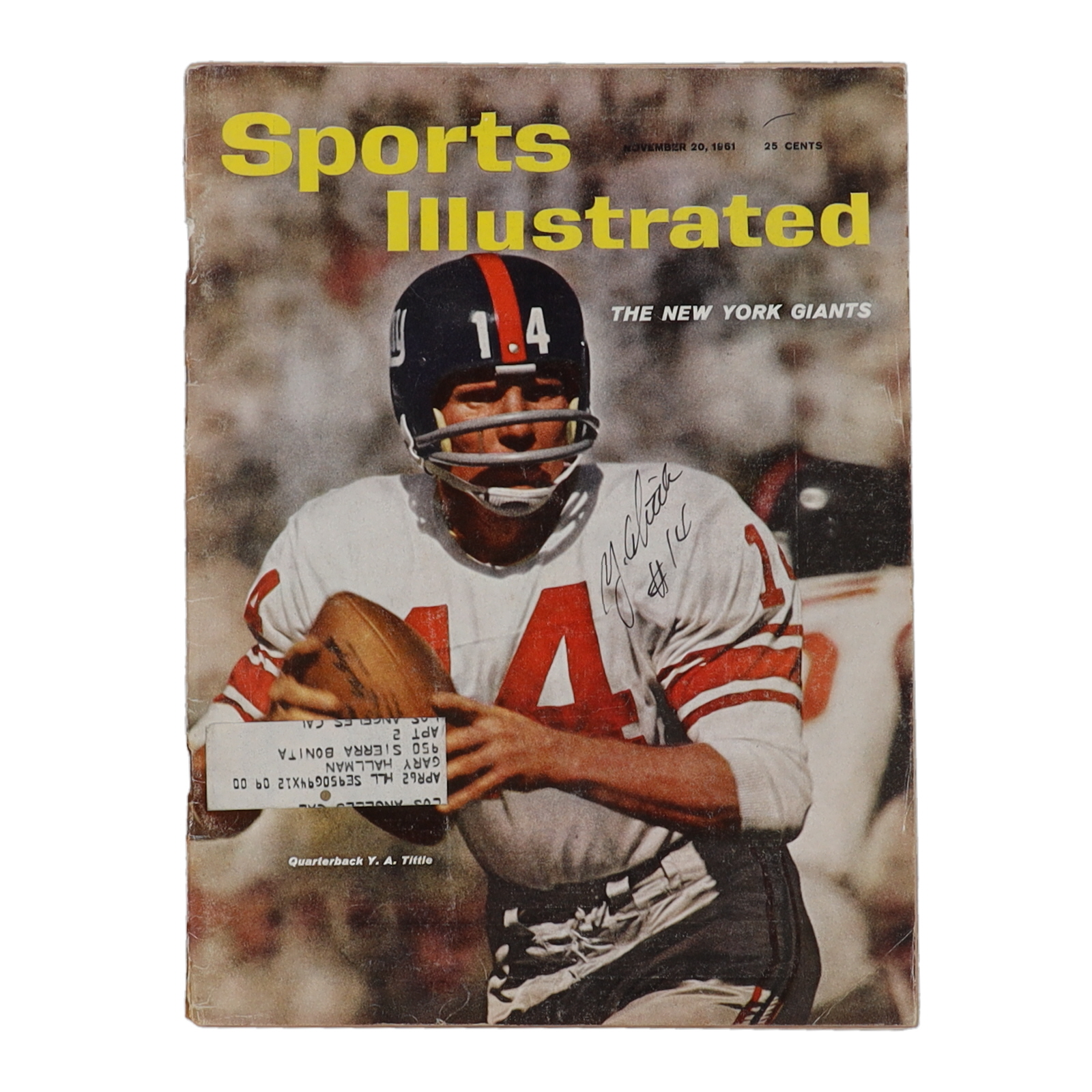 Y.A. Tittle Signed 1961 Sports Illustrated Magazine (JSA) | Pristine ...