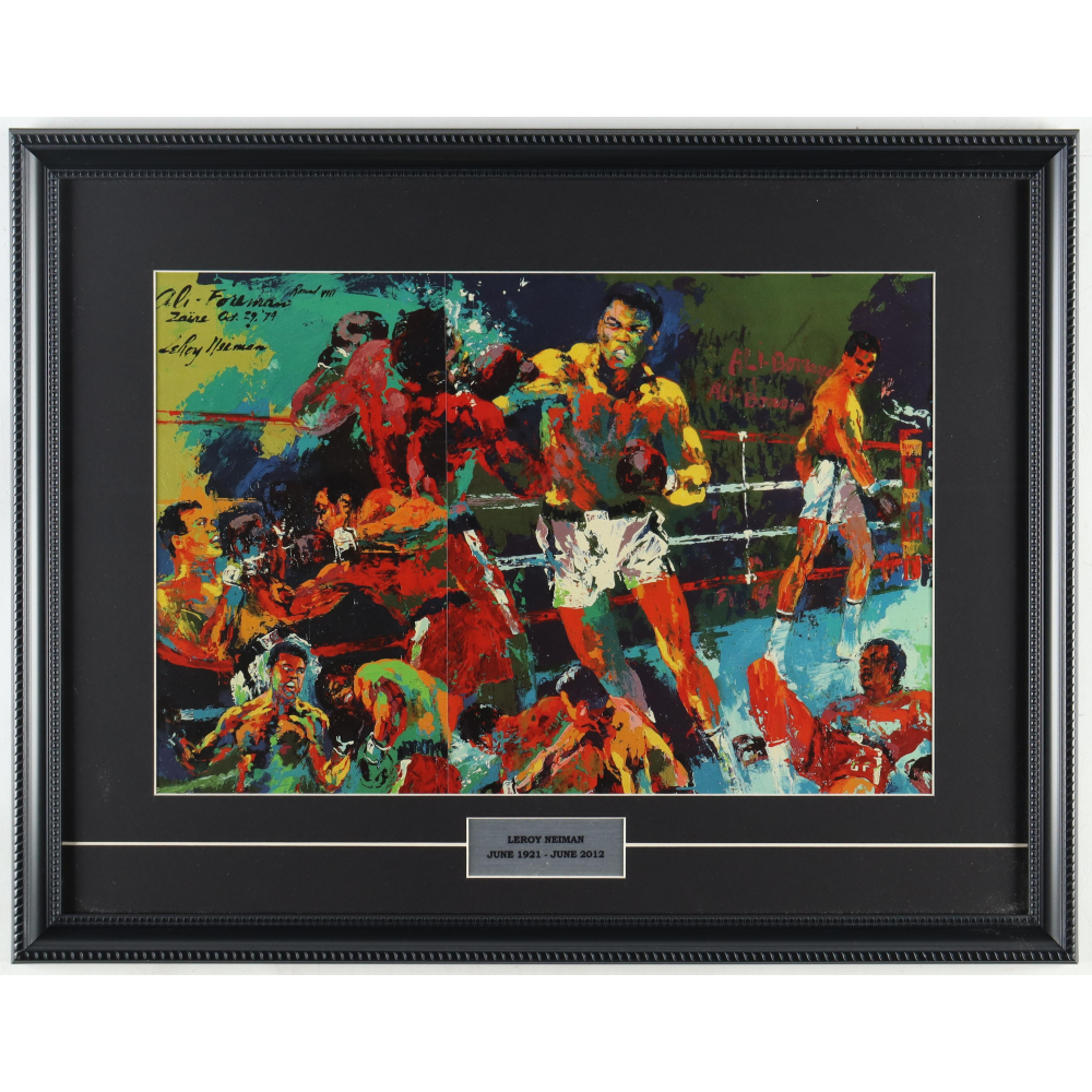 LeRoy Neiman "Ali vs Foreman" Custom Framed Print Display | Pristine ...