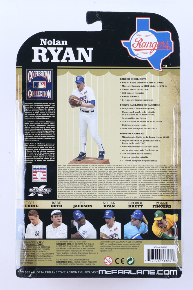 Nolan Ryan Rangers Cooperstown Collection McFarlane Toys Action Figure ...
