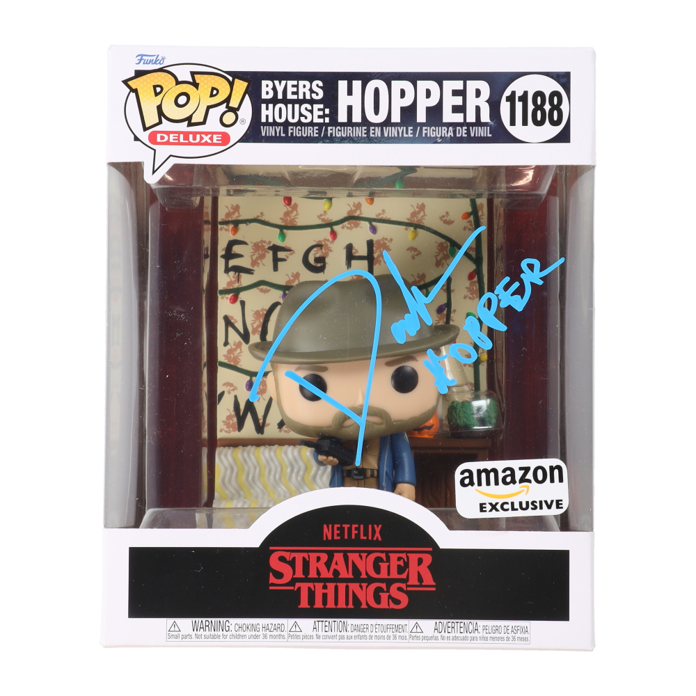 David Harbour Signed "Stranger Things" Byers House: Hopper #1188 Funko ...