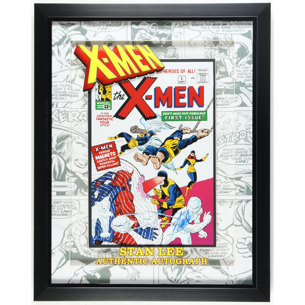 Stan Lee Signed Marvel "X-Men" Custom Framed 3-D Art Print Display (JSA ...