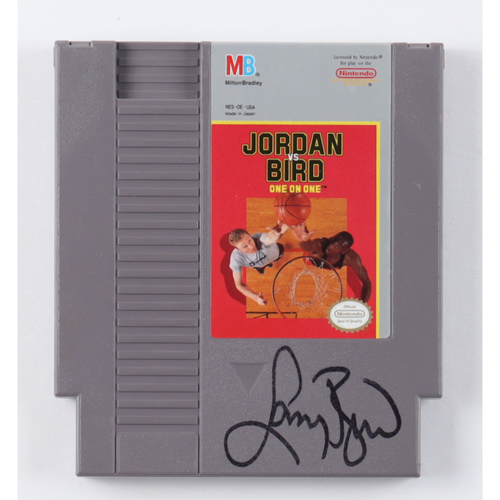 Larry Bird Signed "Jordan vs. Bird: One on One" Nintendo NES Video Game ...