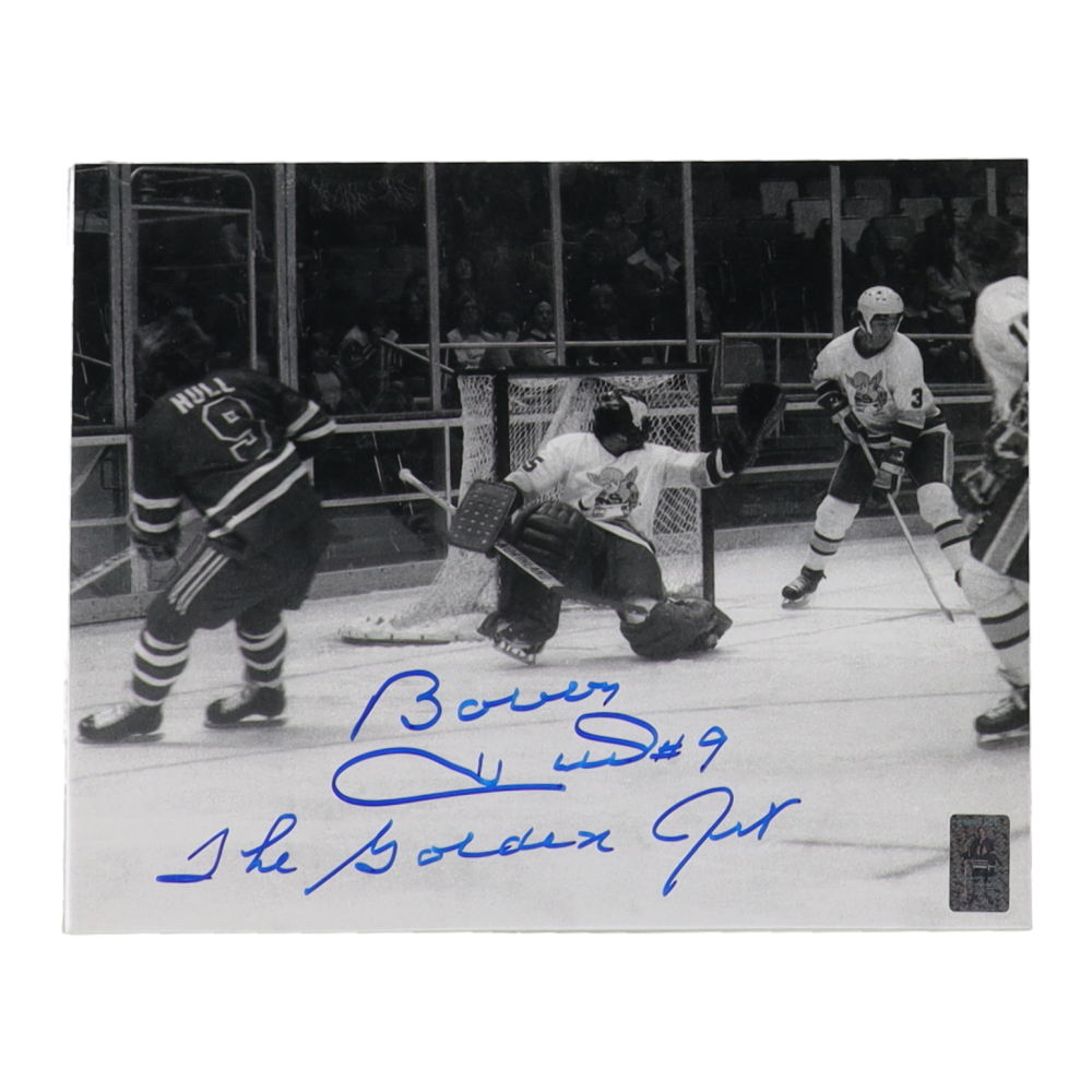 Bobby Hull Signed Blackhawks 8x10 Photo Inscribed "The Golden Jet ...