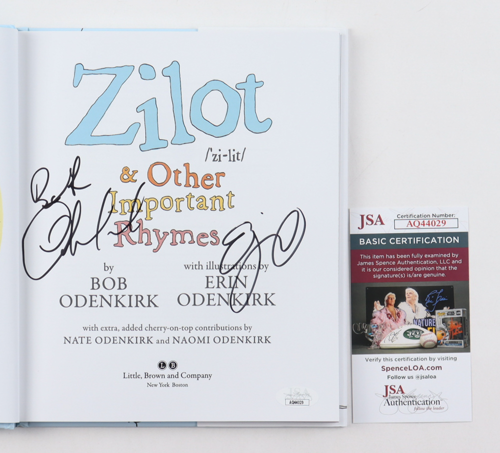 Bob Odenkirk & Erin Odenkirk Signed "Zilot & Other Important Rhymes ...