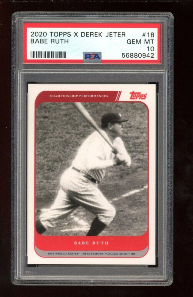 Babe Ruth 2020 Topps X Derek Jeter #18 (PSA 10) | Pristine Auction