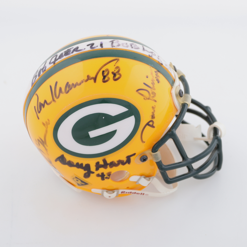 2000s Packers Mini Helmet Team-Signed by (10) with Max McGee, Fuzzy ...