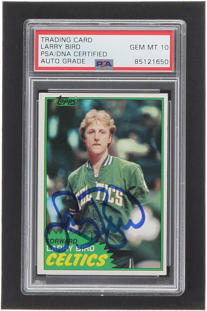 Larry Bird Signed 1981-82 Topps #4 (PSA | Auto Grade 10) | Pristine Auction