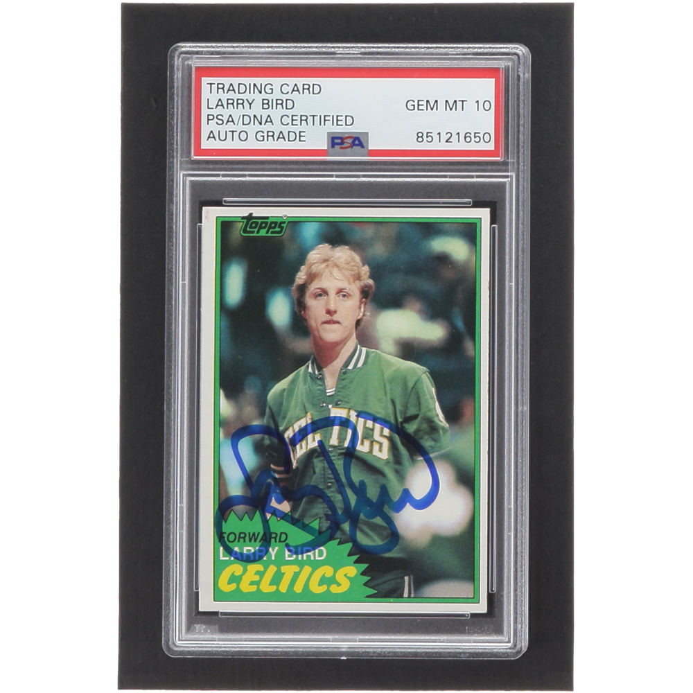Larry Bird Signed 1981-82 Topps #4 (PSA | Auto Grade 10) | Pristine Auction