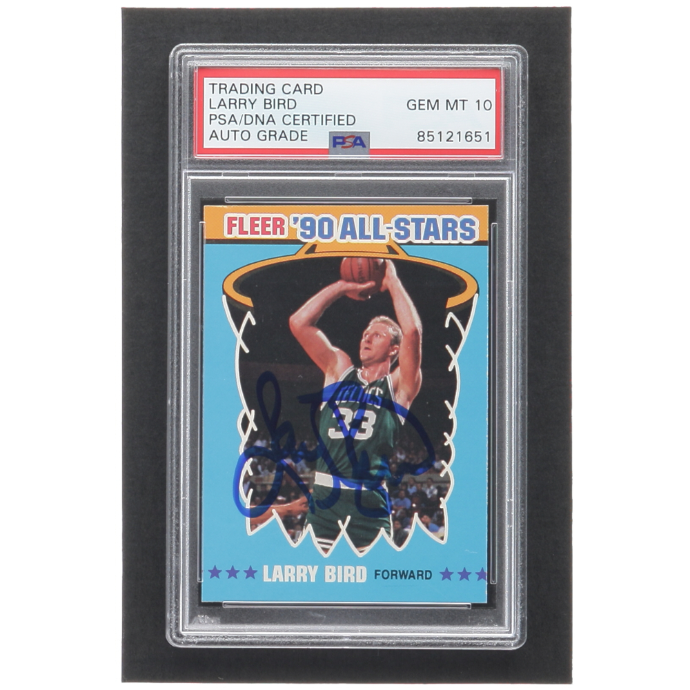 Larry Bird Signed 1990-91 Fleer All-Stars #2 (PSA | Auto Grade 10 ...