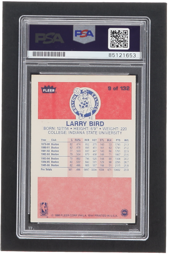 Larry Bird Signed 1986-87 Fleer #9 (PSA | Auto Grade 10) | Pristine Auction