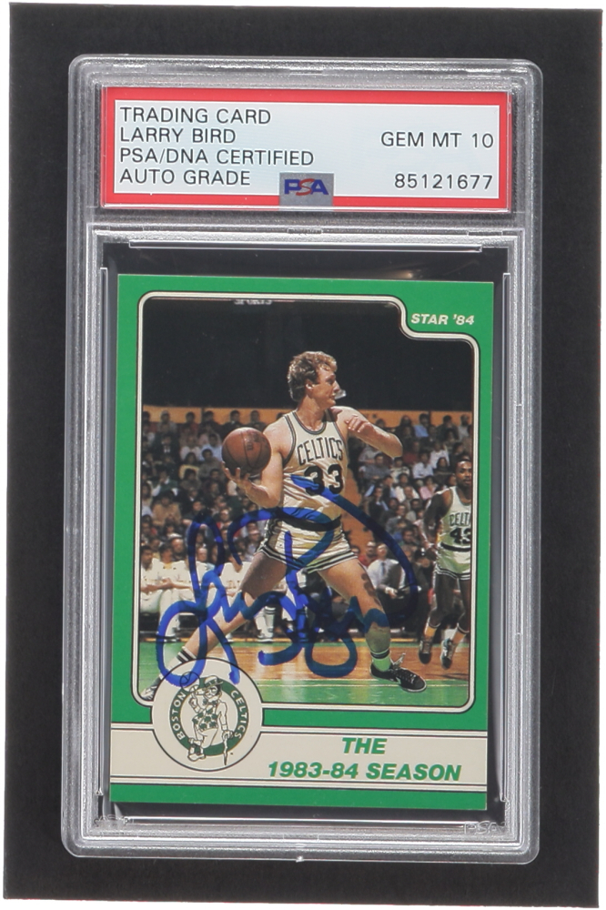 Larry Bird Signed 1984 Star Larry Bird #11 / The 1983-84 Season (PSA ...