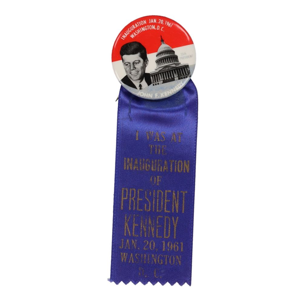 John F. Kennedy Vintage 1961 Inauguration Lapel Pin & Ribbon | Pristine ...