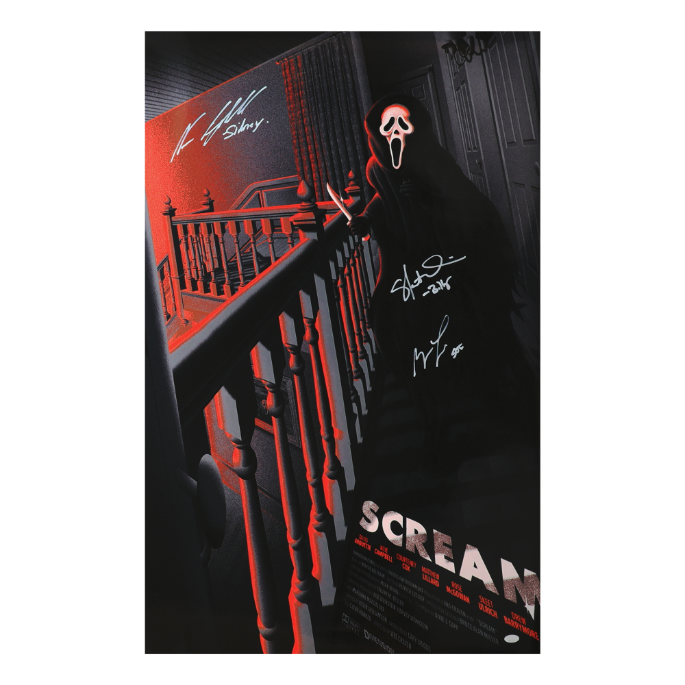 Neve Campbell, Matthew Lillard & Skeet Ulrich Signed "Scream" 27x40 ...
