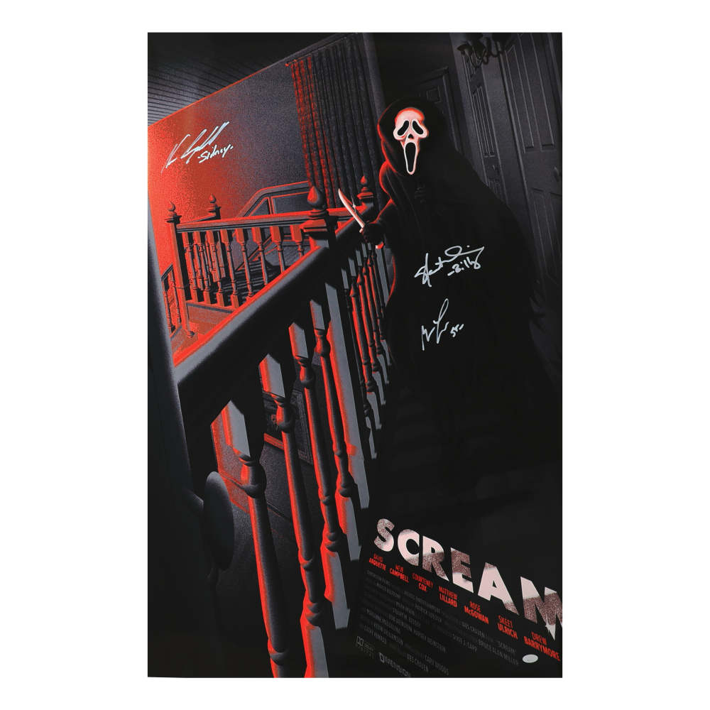 Neve Campbell, Matthew Lillard & Skeet Ulrich Signed "Scream" 27x40 ...