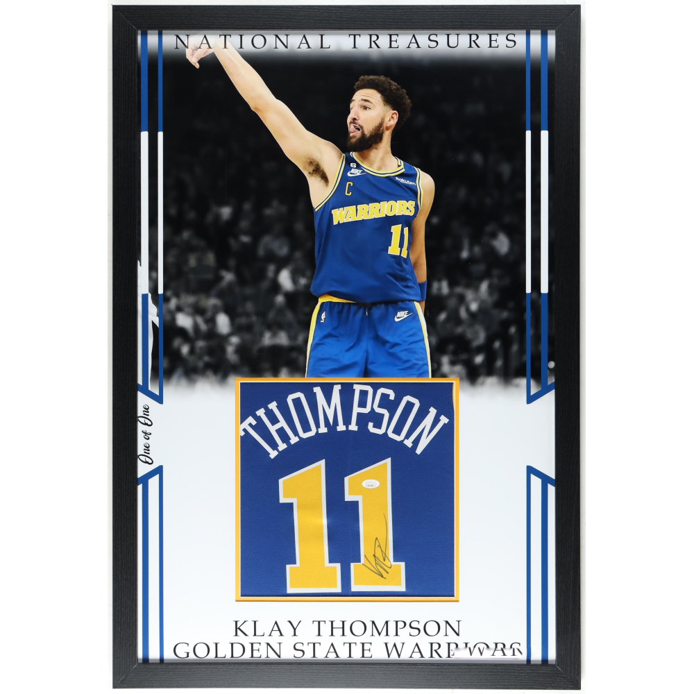 Klay Thompson Signed Custom Framed Jersey (JSA) | Pristine Auction