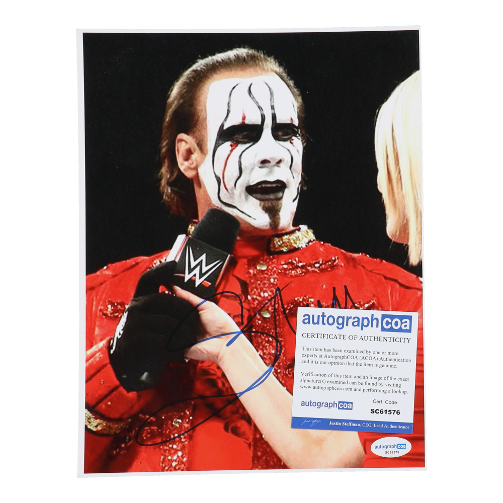 Sting Signed WWE 8x10 Photo (ACOA) | Pristine Auction