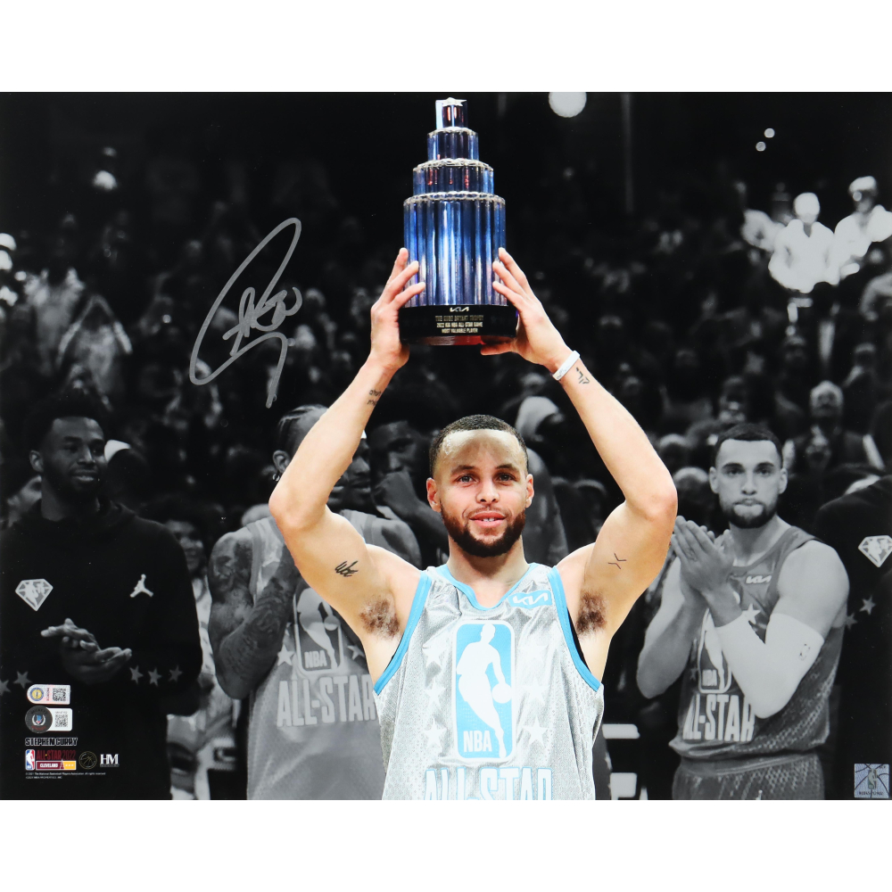 Stephen Curry Signed Warriors 16x20 Photo (Beckett & Curry) | Pristine ...