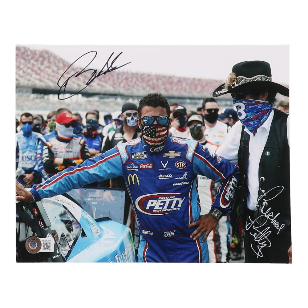 Richard Petty & Bubba Wallace Signed NASCAR 8x10 Photo (Beckett ...