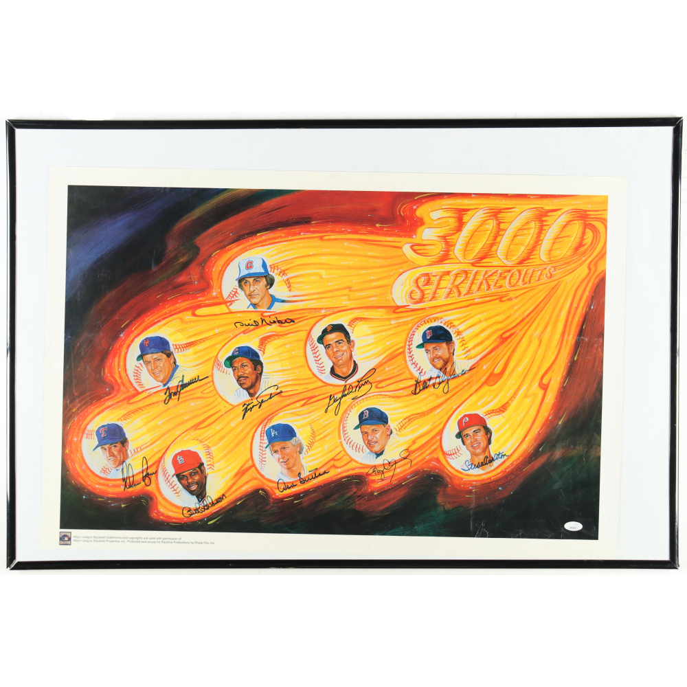 "3000 Strikeout Club" Custom Framed Print Signed By (10) with Nolan ...