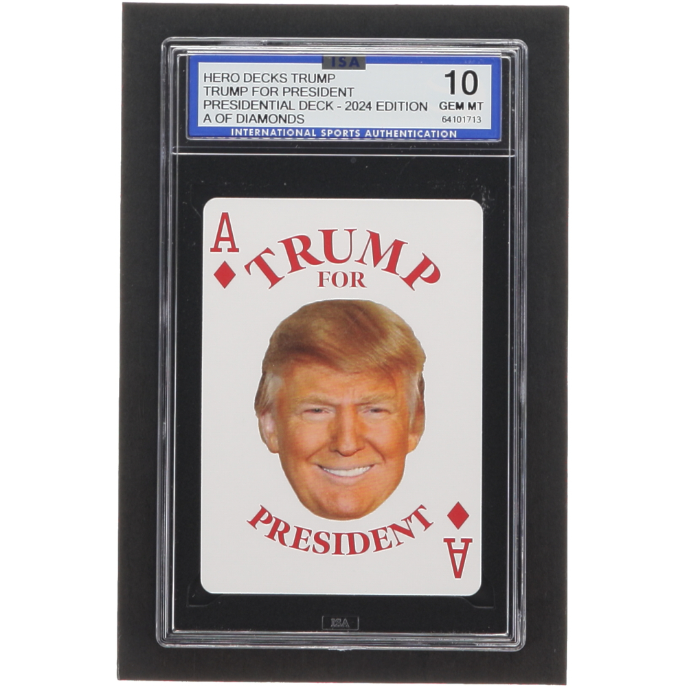 Donald Trump "Trump for President" Ace of Diamonds Playing Card (ISA 10 ...
