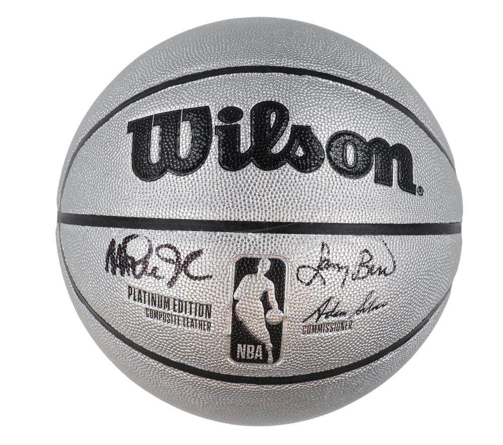 Larry Bird & Magic Johnson Signed NBA Special Edition Platinum ...