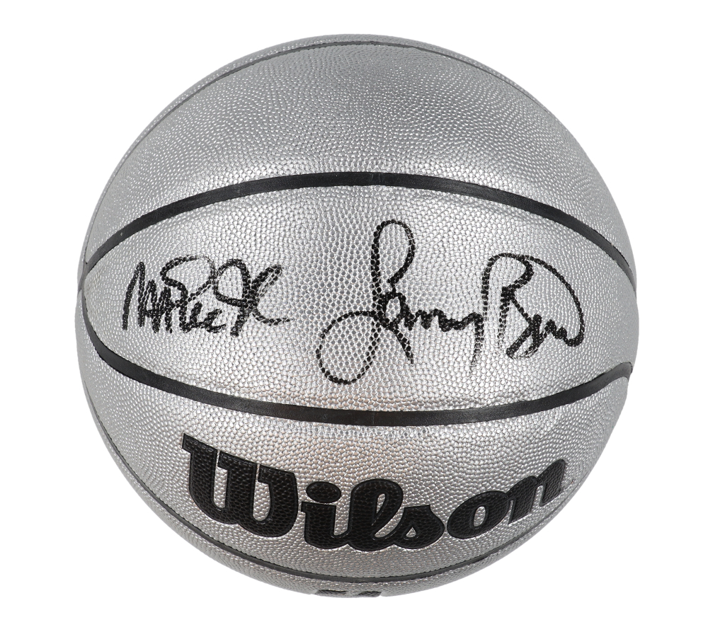 Larry Bird & Magic Johnson Signed NBA Special Edition Platinum ...